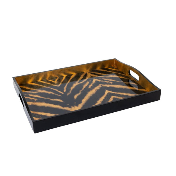 Go Wild Lacquer Large Rectangle Tray | Over The Moon