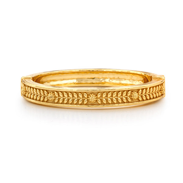 Berry Vine Hinged Bangle in Gold | Over The Moon