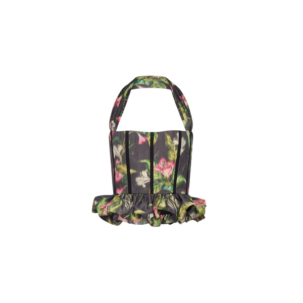 Rhea Corset Top in Pink Lily Taffeta | Over The Moon