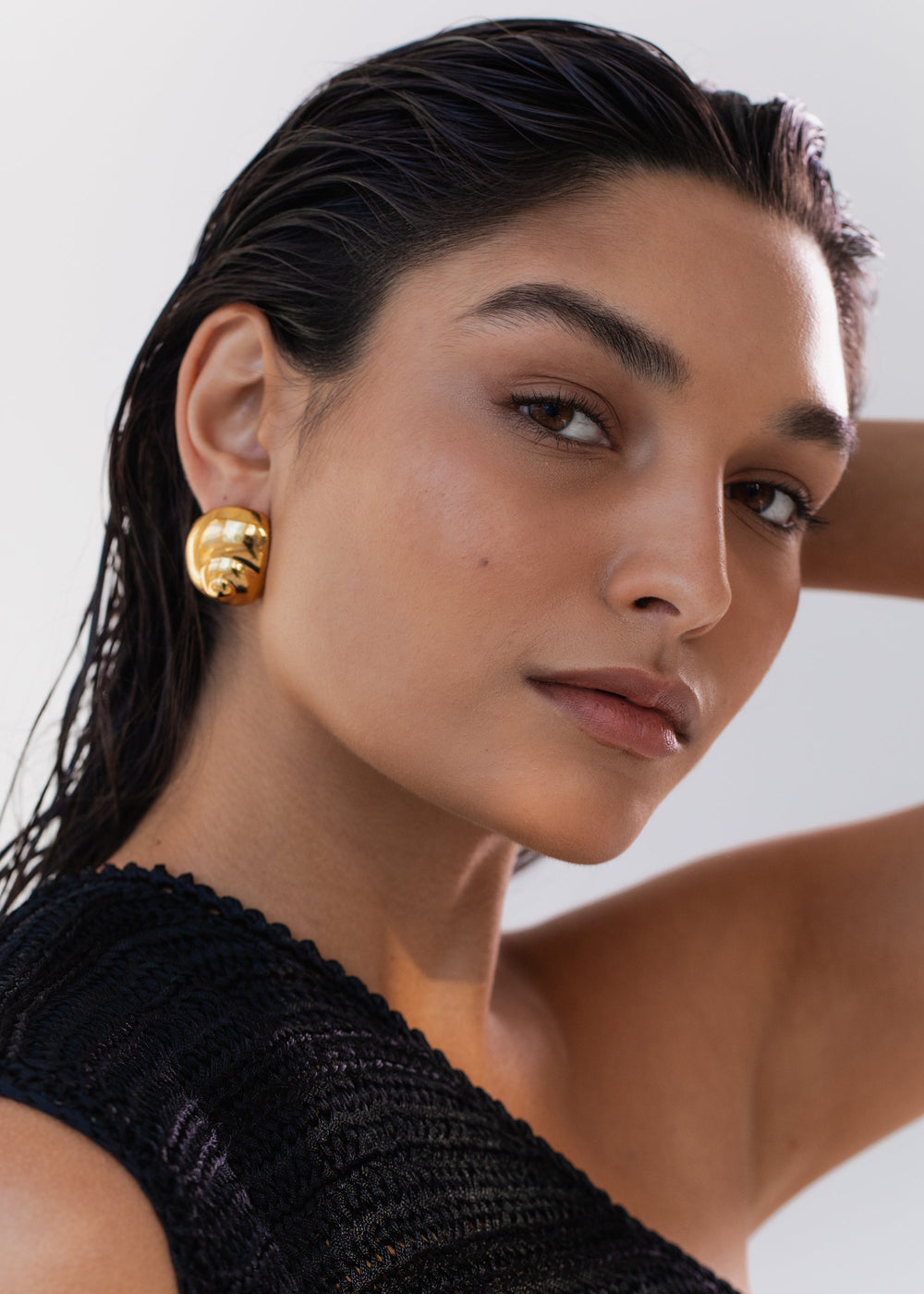 Natica Stud in Gold | Over The Moon