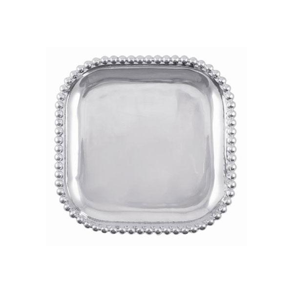 Pearled Square Engravable Platter | Mariposa | Over The Moon