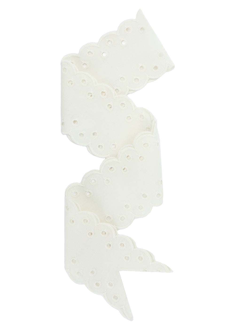 Antique Lace Embroidered Scallop Ribbon | Over The Moon