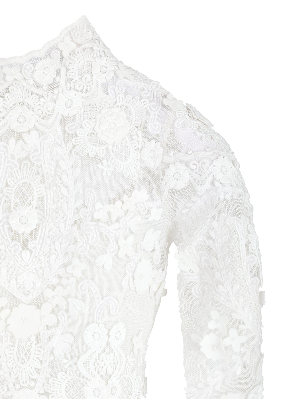 Embellished Floral Applique Column Dress | Over The Moon