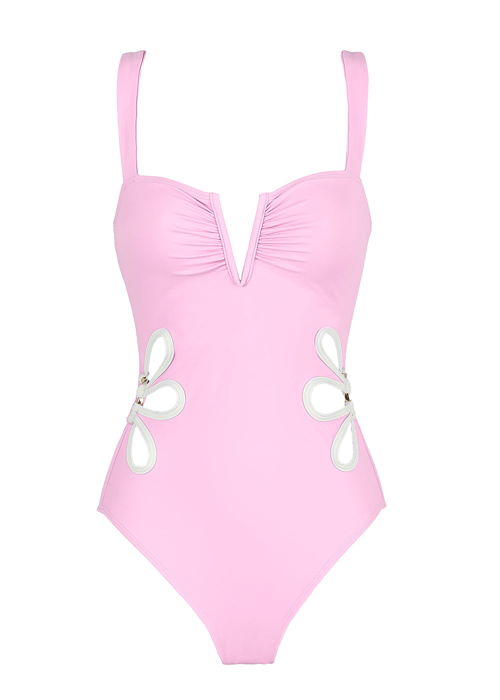 OTM Exclusive: The Flora One-Piece In Pink & White | Over The Moon