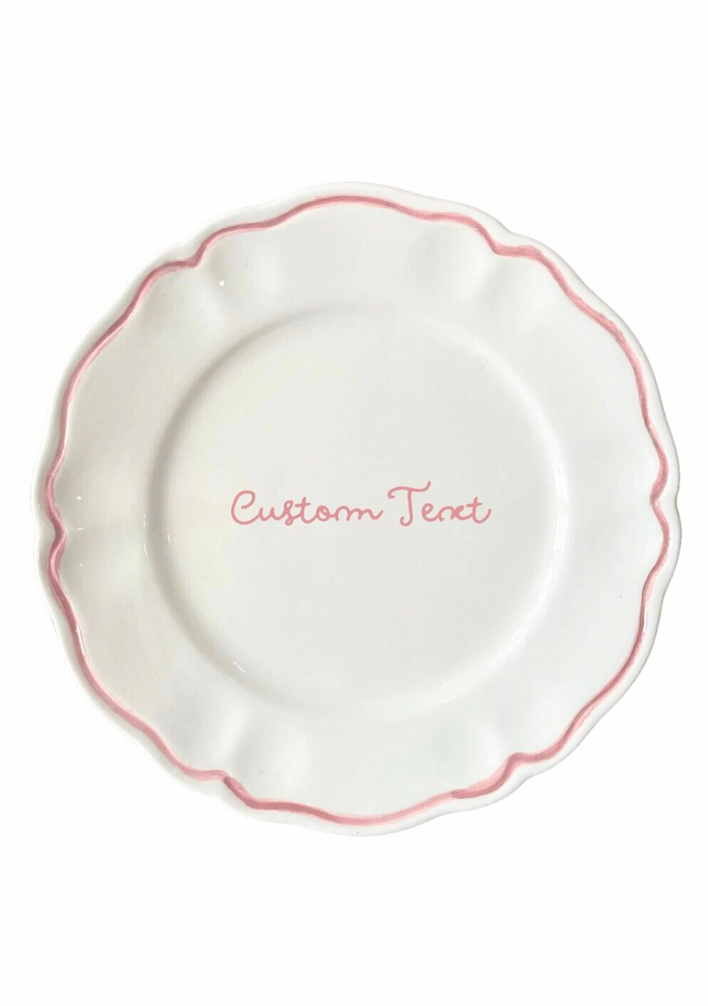 Personalized Quote Dessert Scalloped Plate, Set of 6 | Over The Moon
