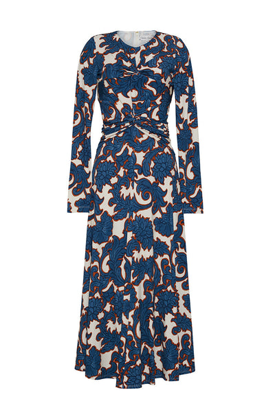 Alara Dress in Mystic Flora Blue | Over The Moon