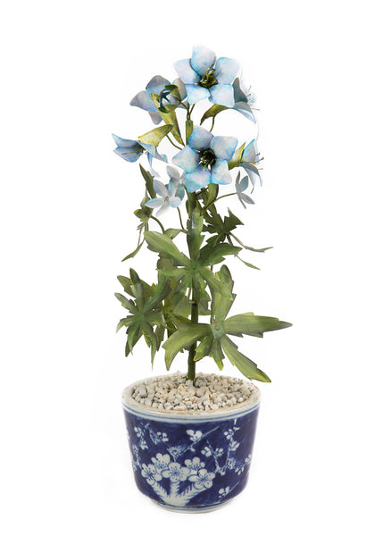 Tole Flower Potted Delphinium | Over The Moon