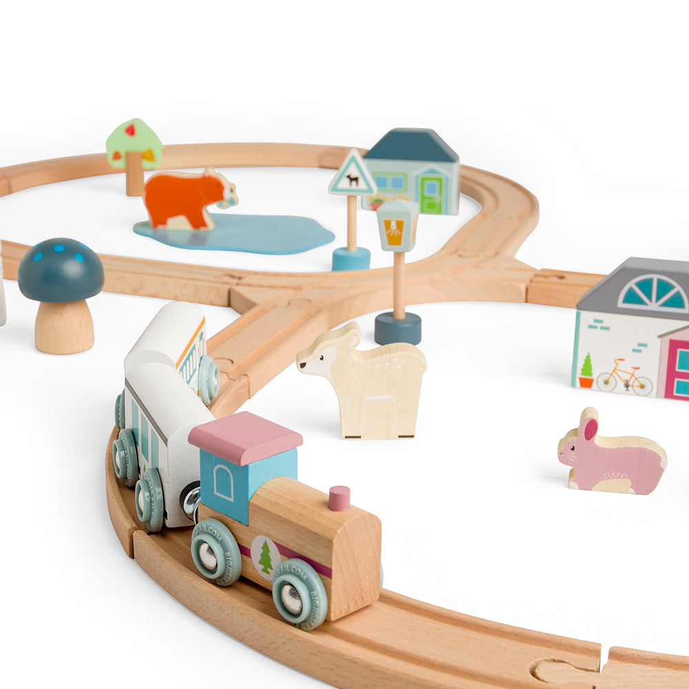 FSC® Certified woodland Animal Train Set | Eco-Friendly Wooden Train ...