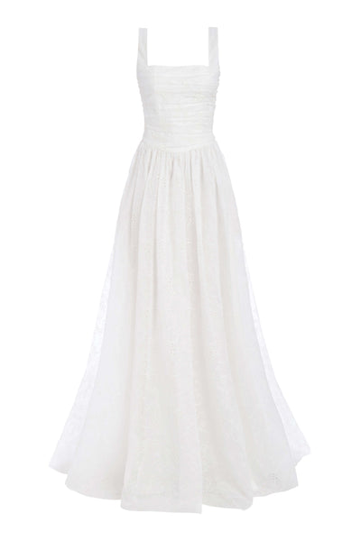 Hippolyta Ivory Floral A-Line Gown | Over The Moon
