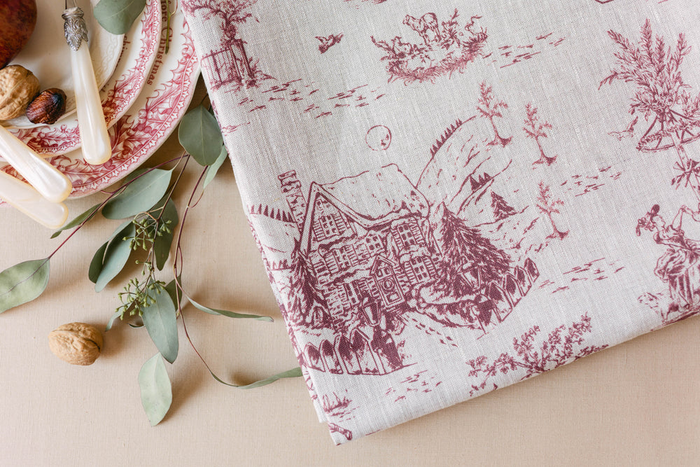 Winter Wonderland Toile Tablecloth | Over The Moon