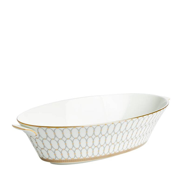 Renaissance Grey Open Oval Vegetable Dish | Over The Moon