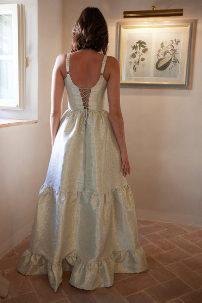 The Avery Dress in Sage Duchess | Over The Moon