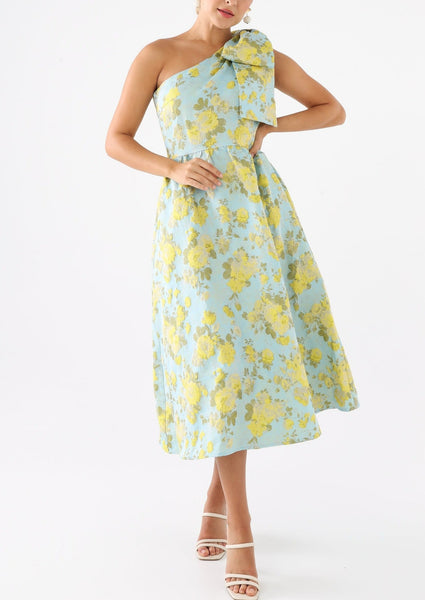 Caroline Dress in Rose Garden Jacquard | Over The Moon