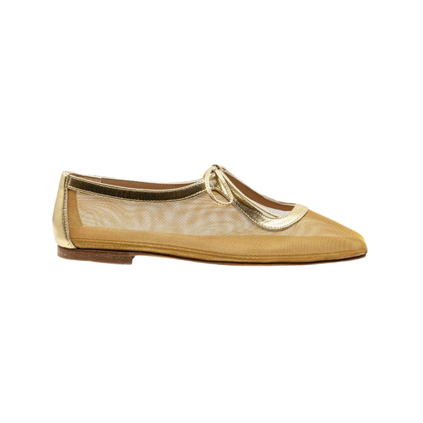 Amelia Clear Mesh Gold | Over The Moon