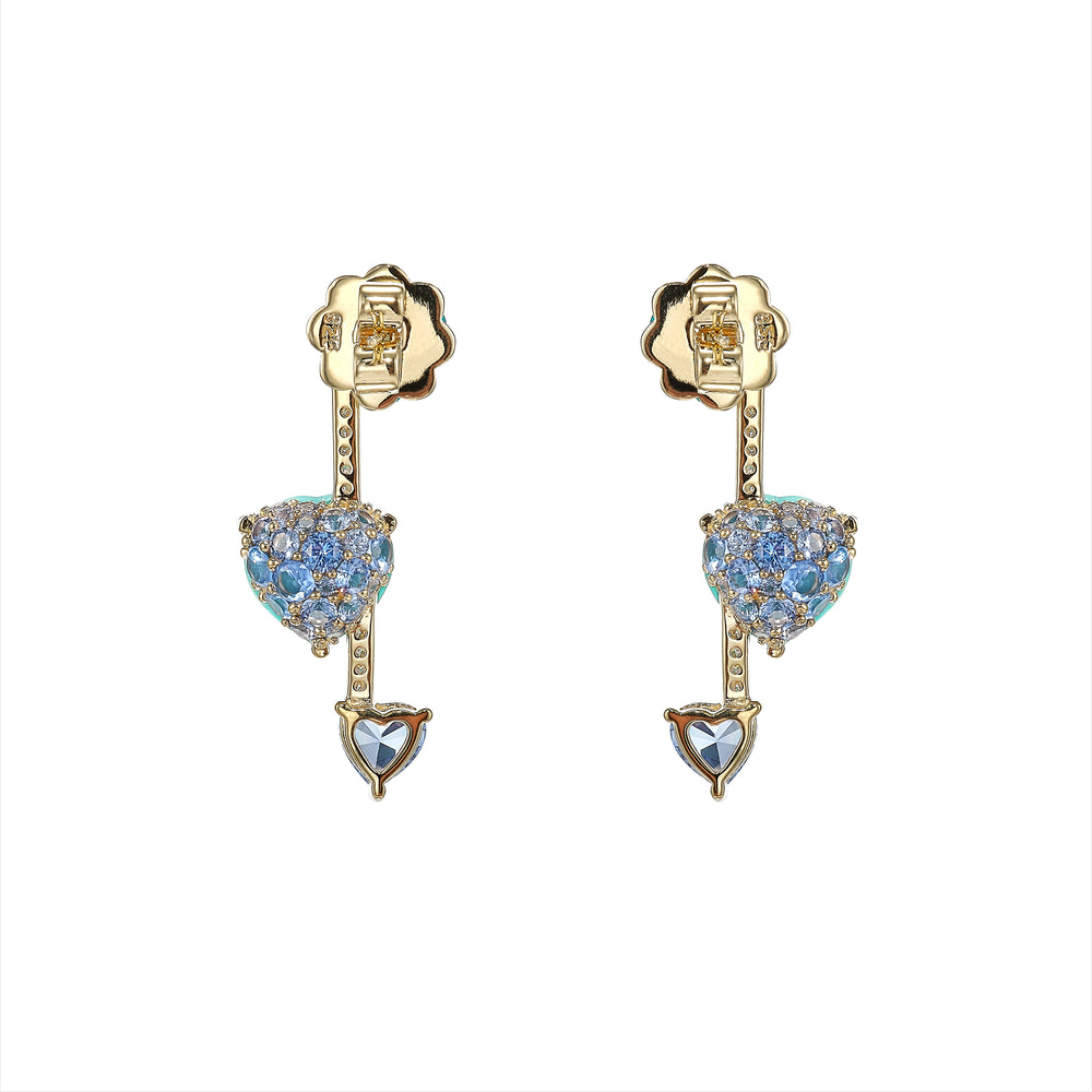 Turquoise Heart Pendulum Earrings | Over The Moon