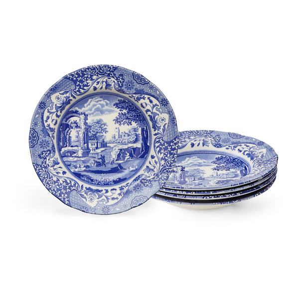 Blue Italian Soup Plates, Set of 4 | Over The Moon