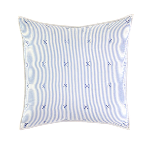 Classic Stripe Sham in Blue | Over The Moon