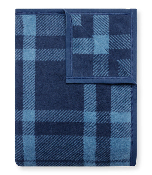 Cabin Plaid Cornflower Blanket | Over The Moon