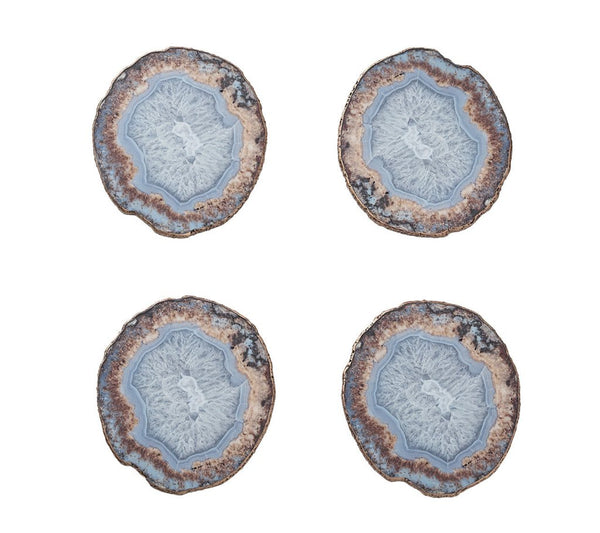 Strata Drink Coasters in Beige, Taupe & Gray, Set of 4 in Gift Box ...