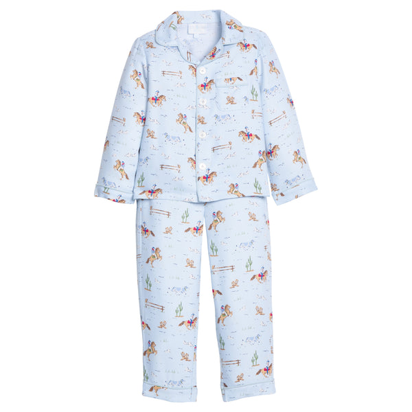 Boy's Classic Pajama Set - Cowboy | Little English | Over The Moon