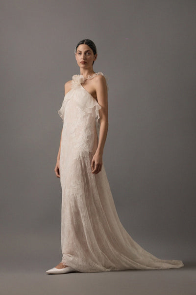 Penelope Gown in Off White/Nude | Over The Moon