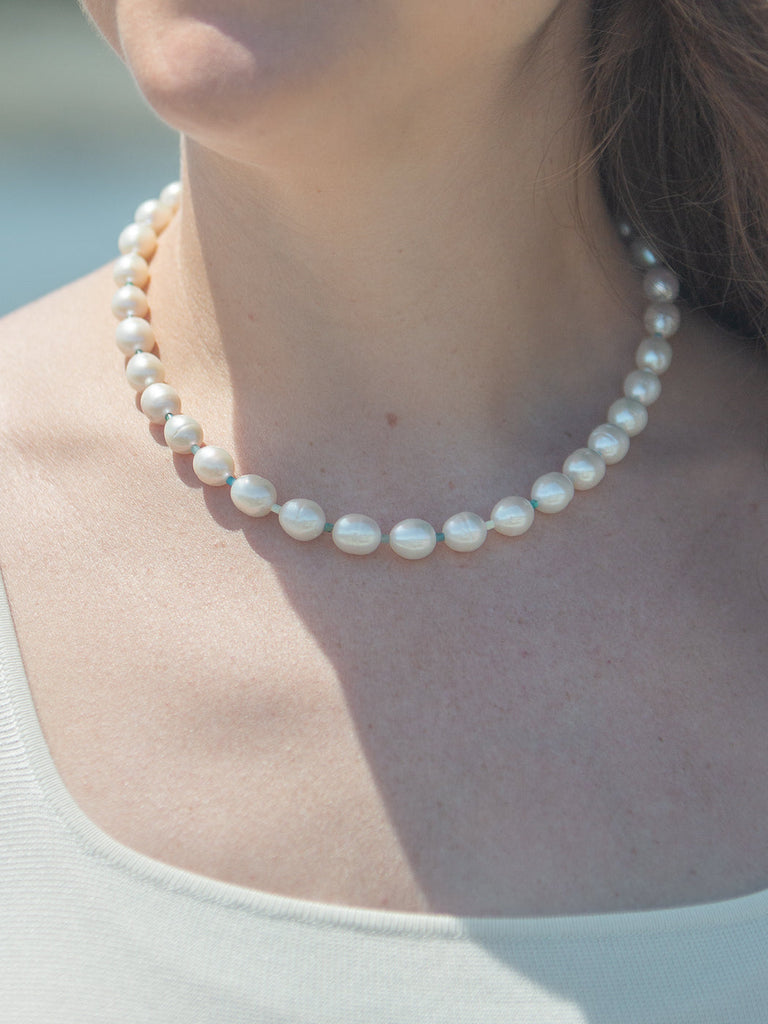 Daniella Necklace in White Over The Moon