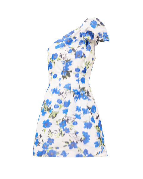 Mindy Dress in Ivory & Bellflower | Over The Moon