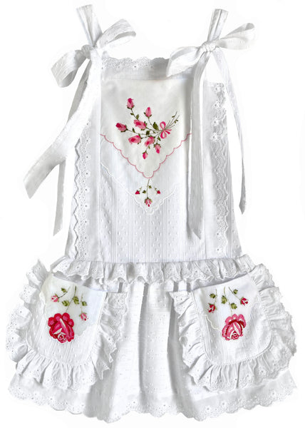 Heirloom Handkerchief DropinWaist Dress in Pink & Red Roses, 6Y | Over ...