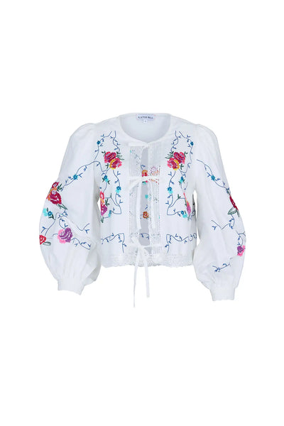 Katie Top in Multi Embriodery | Over The Moon