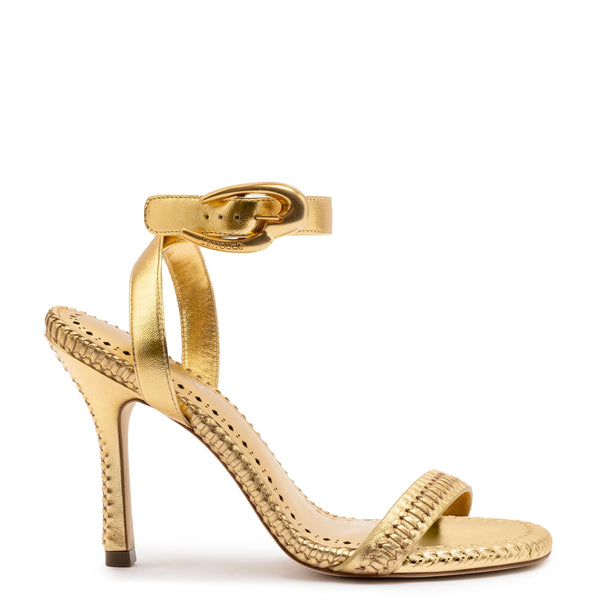 Verona Sandal in Gold Metallic Leather | Over The Moon