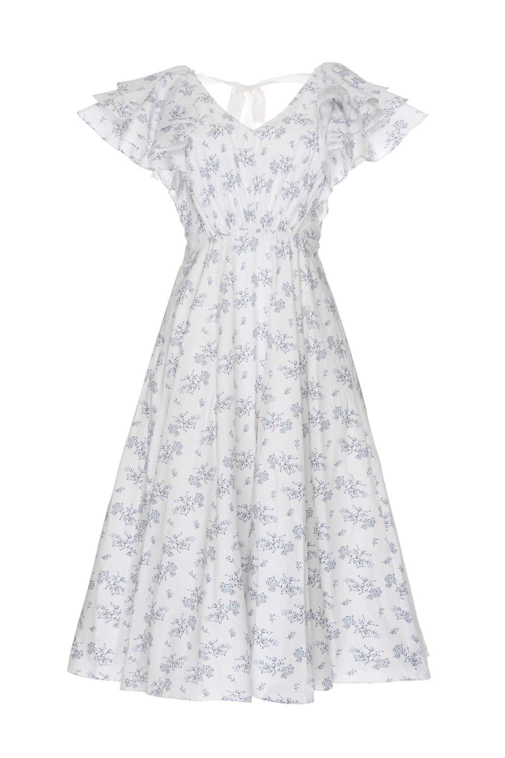 Juno Dress in Blue Flora | Over The Moon
