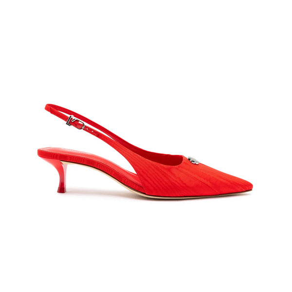 Maxine Pump In Red Fabric | Over The Moon