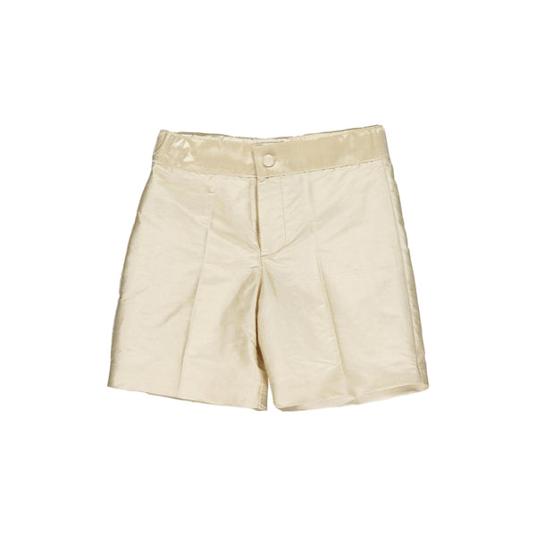 Louis Short in Gold - 100% Silk for Boys | Amaia London | Over The Moon