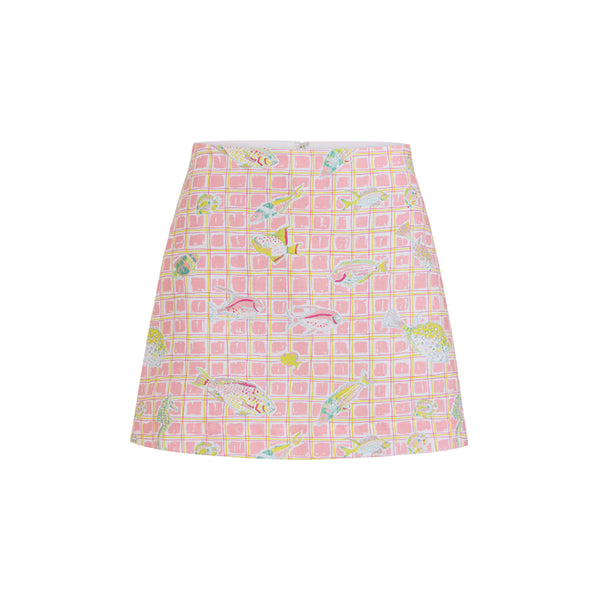 Mini Skirt in Pink Fishing Net | Over The Moon