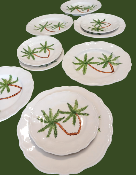 Palm Tree Scalloped Plate, Set of 6 | Over The Moon