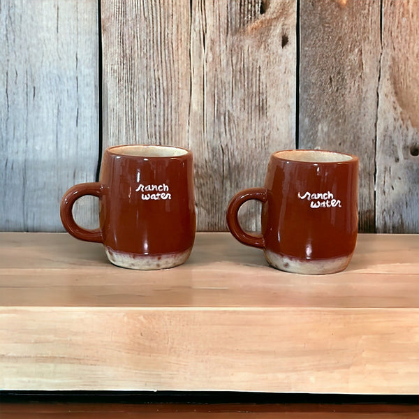 Hand-painted “Ranch Water” Coffee Mugs, Set of 2 | Over The Moon