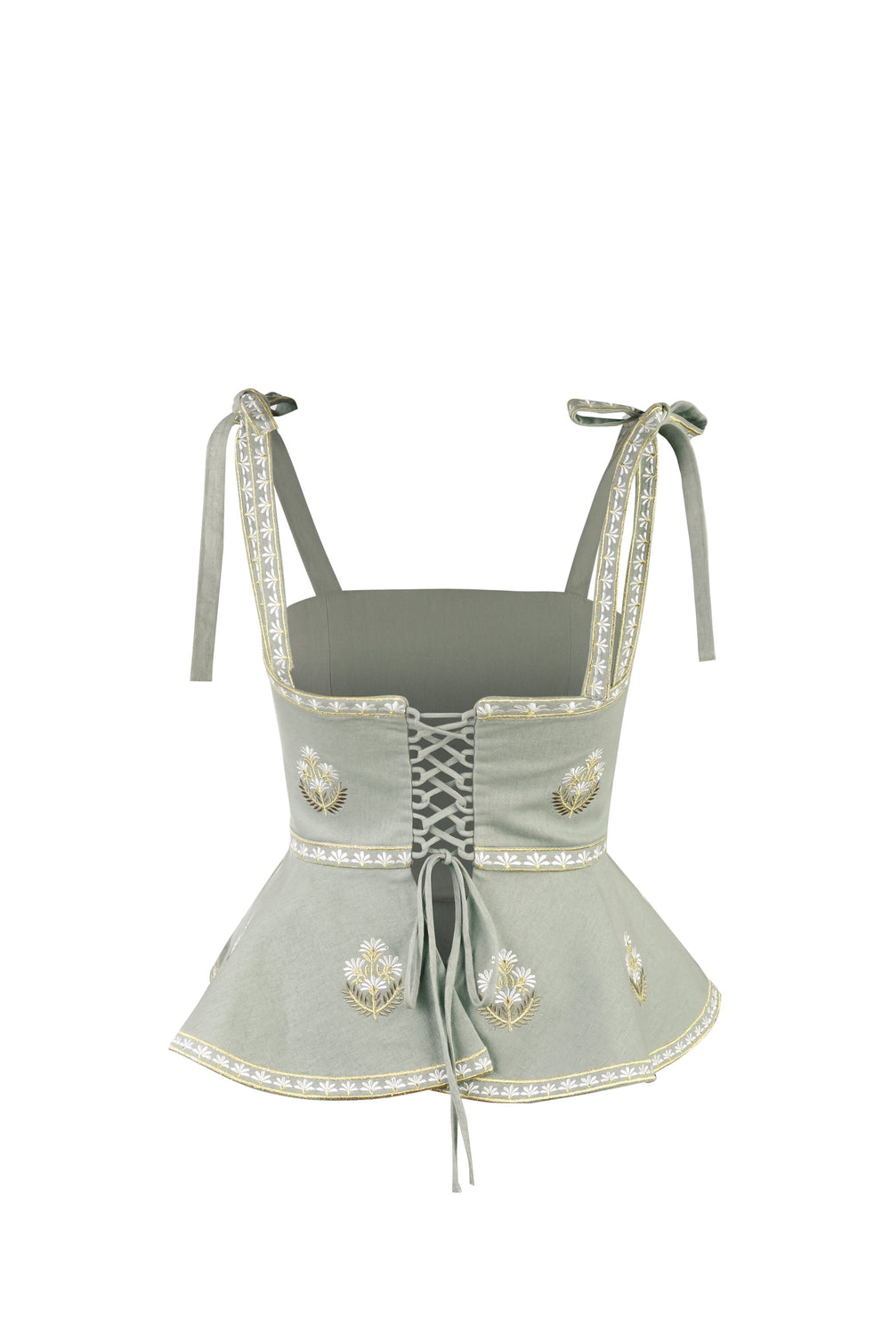 Mina Top in Mint & Ivory | Over The Moon