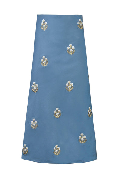 OTM Exclusive: Mina Skirt in Pastel Blue & Ivory | Over The Moon