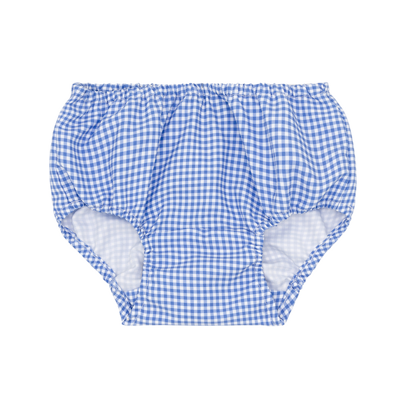 Baby Sky Blue Gingham Diaper Cover | Over The Moon