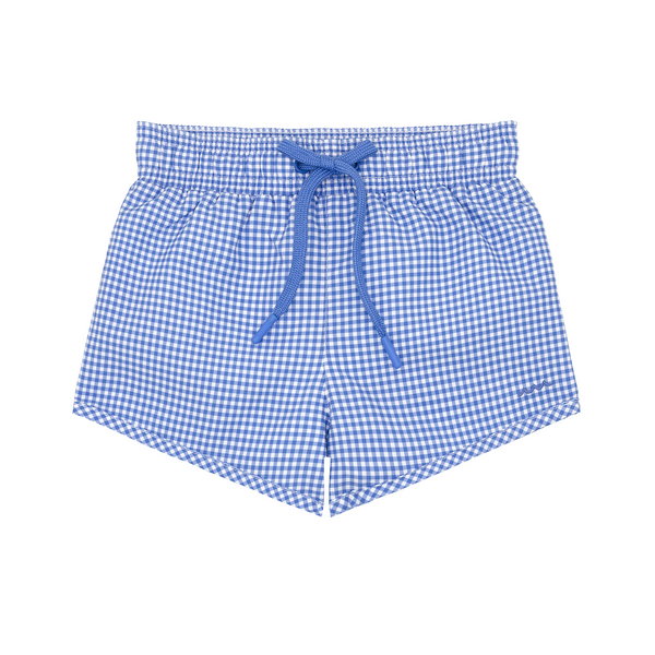 Boys Sky Blue Gingham Boardie | Over The Moon