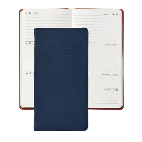2025 6" Traditional Leather Pocket Datebook | Over The Moon