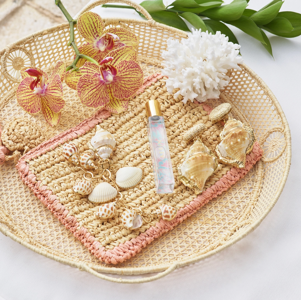 Raffia Round Tray | Over The Moon