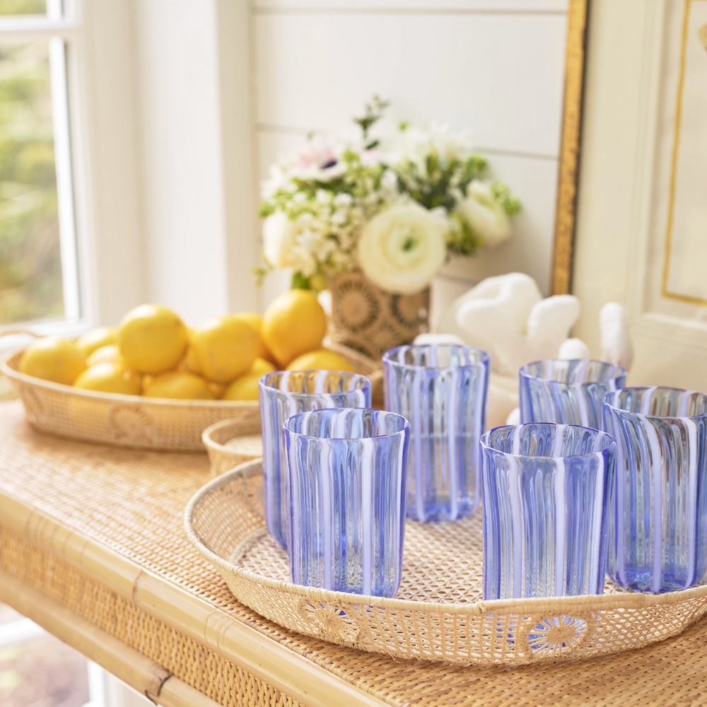 Raffia Round Tray | Over The Moon