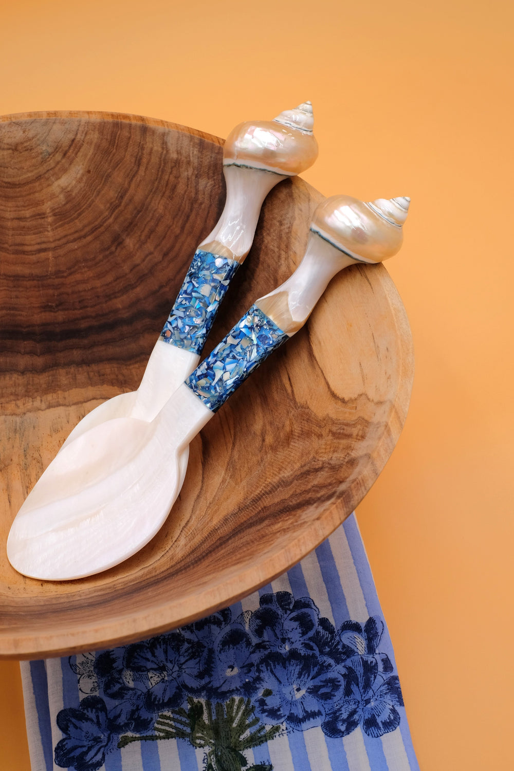 Seashell Serving Set in Blue | Over The Moon
