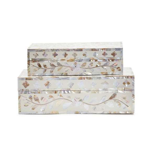 MOP Tear Hinged Cover Box, Set of 2 | Over The Moon