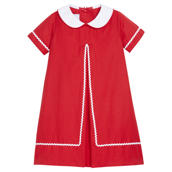 Vintage Peter Pan Dress in Red | Over The Moon