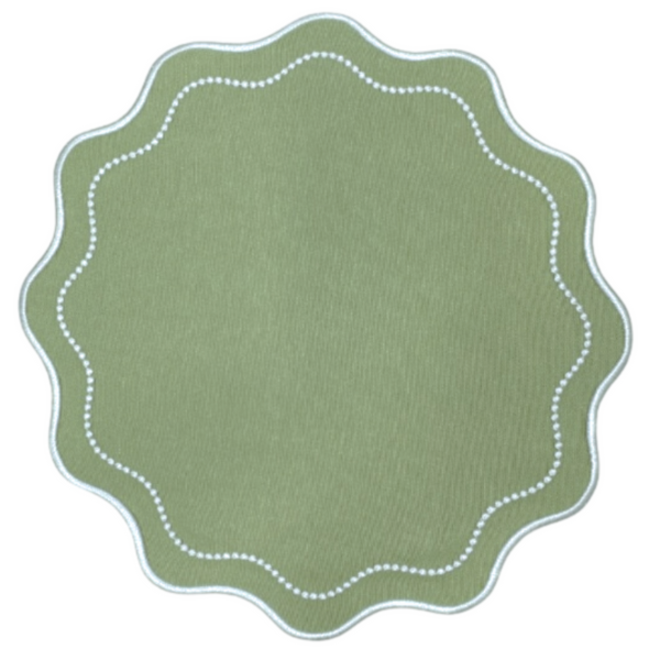 Waverly Placemat in Sage, Set of 4 | Over The Moon