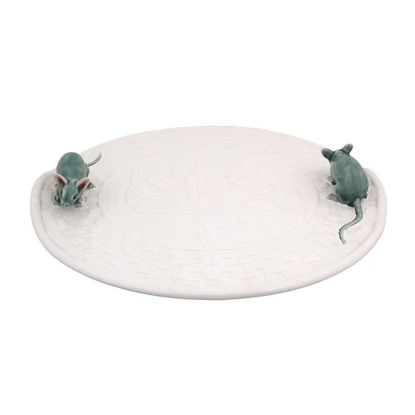 White Lily Cheese Tray with Natural Mouse | Over The Moon