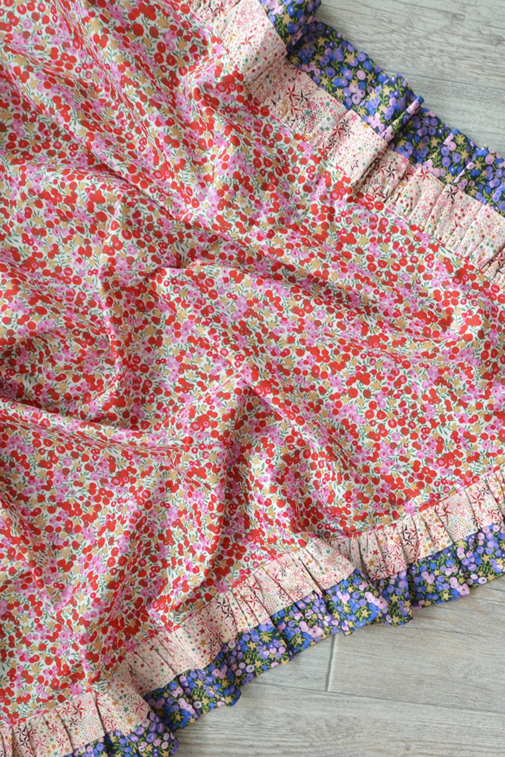Coco & Wolf Double Ruffle Edge Tablecloth made with Liberty Fabric ...