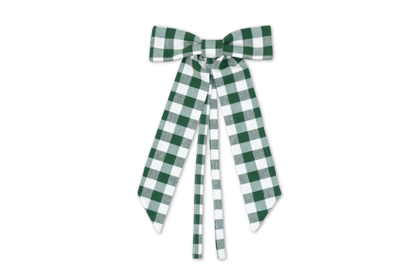 Green Gingham Bow, Set of 4 | Over The Moon